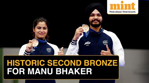 Paris Olympics Manu Bhaker Sarabjot Singh Win Bronze In 10m Air