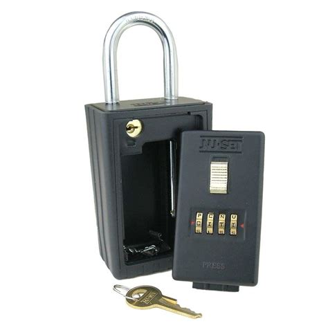 Nuset 4 Alpha Combination Key Storage Lockbox With Key Locking Shackle