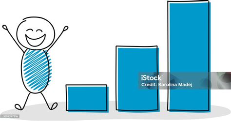 열 Stickman 보여주는 차트입니다 벡터입니다 0명에 대한 스톡 벡터 아트 및 기타 이미지 0명 개념 경제 Istock