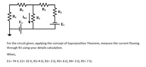 Solved For The Circuit Given Applying The Concept Of Chegg