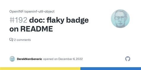 Doc Flaky Badge On README Issue 192 OpenINF Openinf Util Object