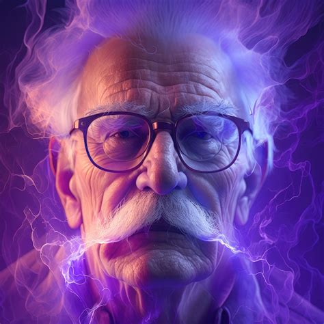 Premium Photo An Old Man In Glasses With Gray Hair And A Mustache In