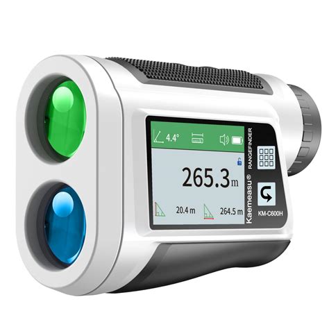 컬러 터치 lcd를 대상으로 하는 km c600h 골프 거리 측정기 고정밀 600m 지점 위치 지정 및 방진 골프용