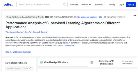 Performance Analysis Of Supervised Learning Algorithms On Different