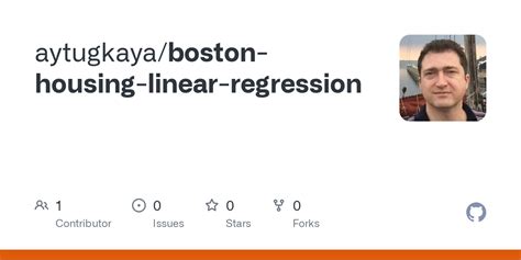 GitHub Aytugkaya Boston Housing Linear Regression