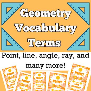 Geometry Vocabulary Terms By Miss A Creative Chaos TPT