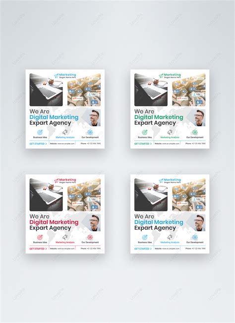 마케팅 소셜 미디어 포스트 또는 스퀘어 배너 디자인 템플릿 이미지 사진 450164350 무료 다운로드