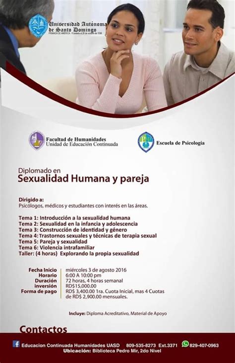 Diplomado En Sexualidad Humana Y Pareja En La Uasd