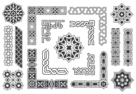 Premium Vector Islamic Border And Pattern Design Element Vector Illustration