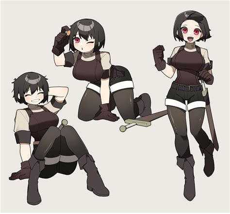 Rule 34 Cute Fang Female Gloves Junkzero Original Character Pantyhose