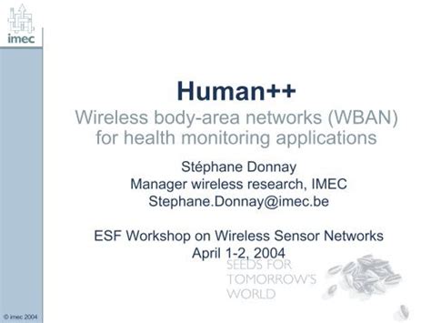 Wireless Body Area Networks Wban For Health Monitoring