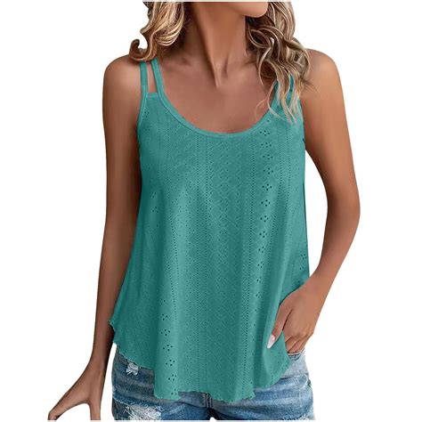 Yxnmud Tank Tops For Women 2026 2024 New Tank Top Round Neck Solid