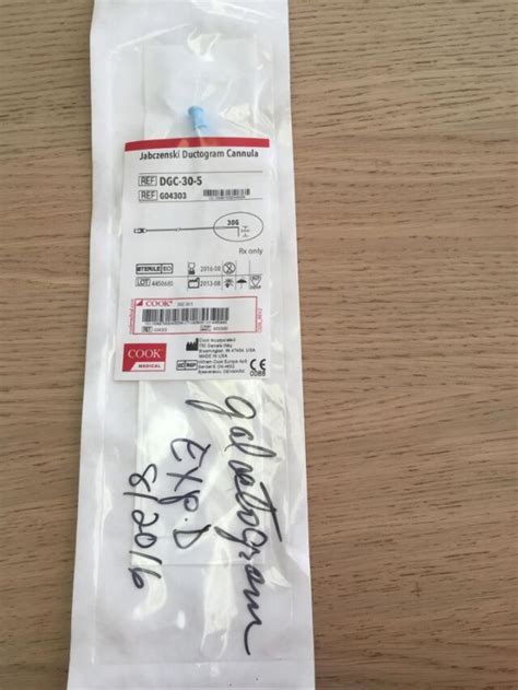 New Cook G04303 Jabczenski Ductogram Cannula 30g X G04303 Disposables