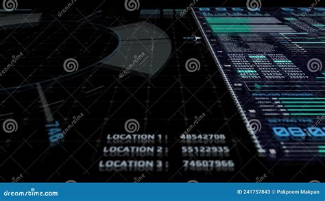 Hud Virtual Interface Cyber Space Digital Data Analysis Panel
