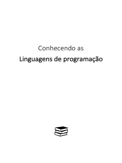 E Book Linguagens De Programação Pdf Linguagem De Programação