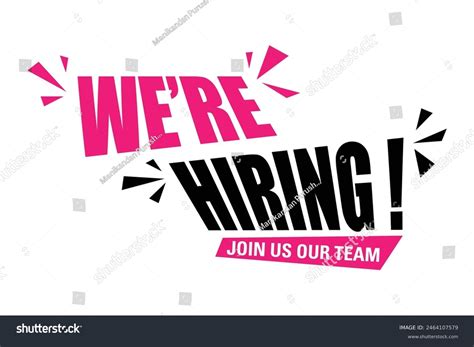 We Hiring Job Vacancy Career Opportunity Stock Vector Royalty Free