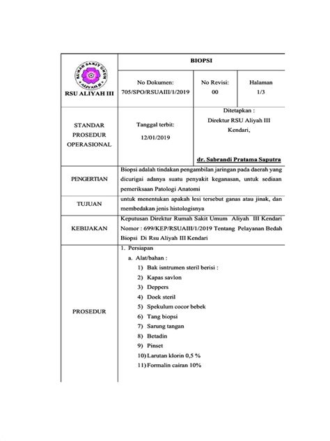 Pdf Sop Biopsi Compress Pdf
