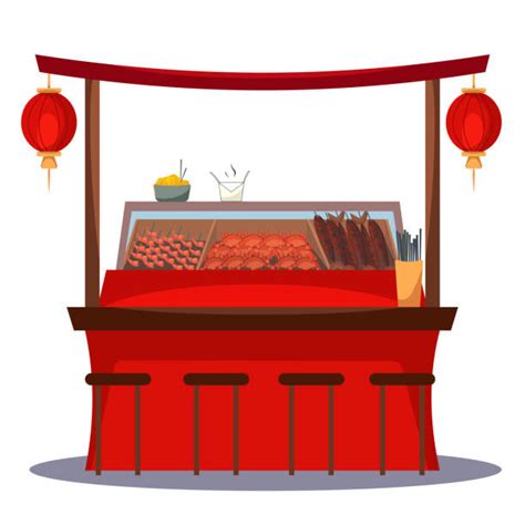 Chinese Shop Assistant Illustrations Royalty Free Vector Graphics