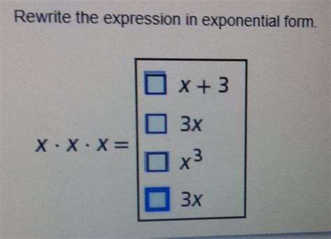 Solved Rewrite The Expression In Exponential Form [algebra]