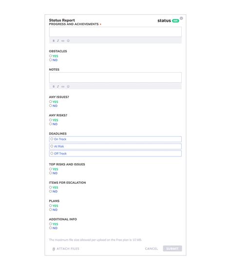 2 Really Simple Department Status Report Templates Free Download