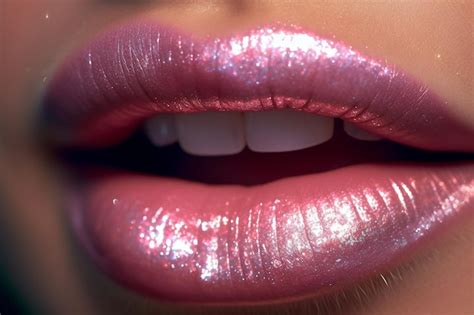 Premium Photo Close Up Of A Girls Lips Wearing