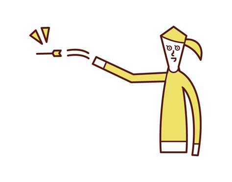다트 하는 여자의 그림 무료 일러스트 소재집 Kukukeke