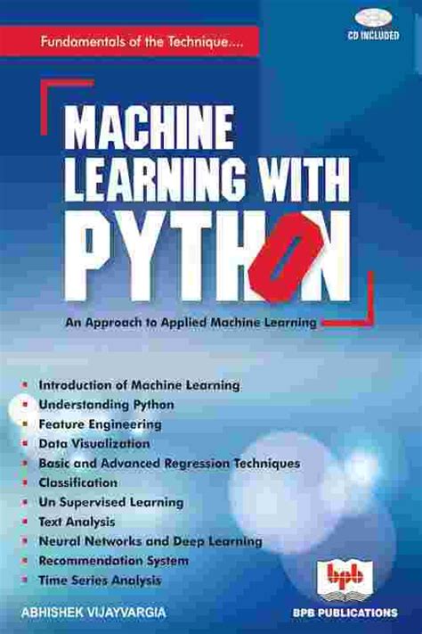 [pdf] machine learning with python by abhishek vijayvargia ebook perlego