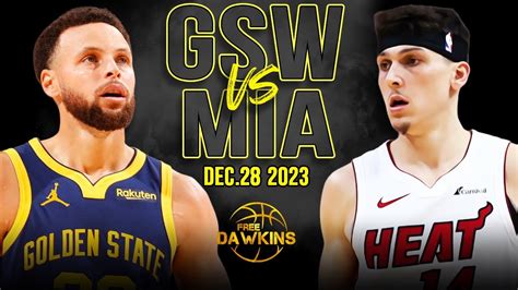Golden State Warriors Vs Miami Heat Full Game Highlights December 28