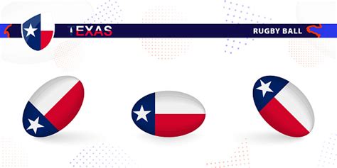 抽象的な背景にさまざまな角度でテキサスの旗とラグビーボールセット アメリカ合衆国の州のベクターアート素材や画像を多数ご用意 アメリカ