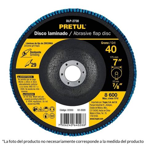 Disco Laminado Grano Centro Pretul Laminado Disco Flap Disco
