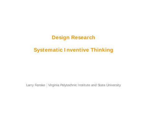 Pdf Design Research Systematic Inventive Thinking Dokumentips