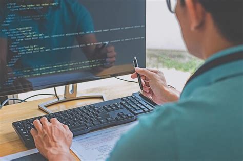 Young Professional Programmer Working At Developing Programming And