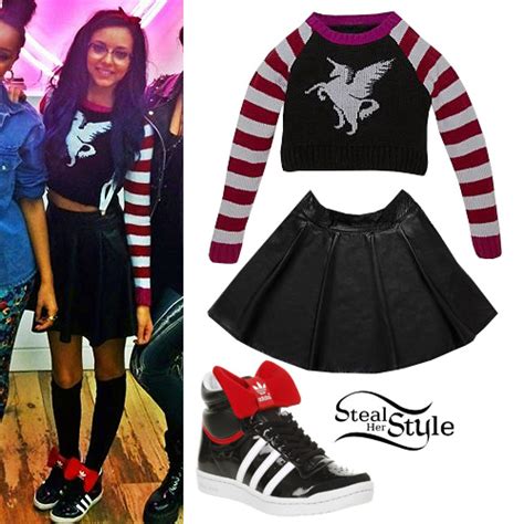 Jade Thirlwall Unicorn Crop Top Leather Skirt Steal Her Style