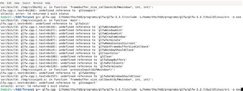 Why I Cant Link Library And Header File Support GLFW