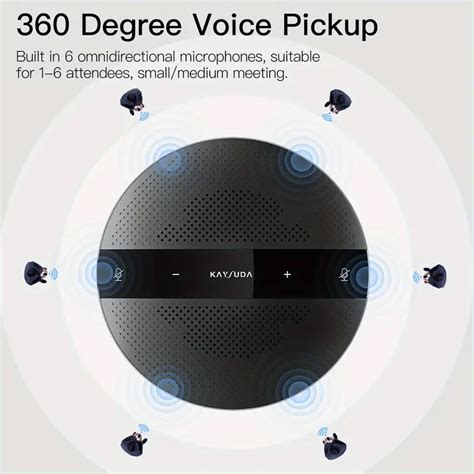 Kaysuda Sp300u 유선 회의용 마이크 반향 제거 스피커 360 ° 전방향 픽업 3w 전원 Ai 소음 Temu