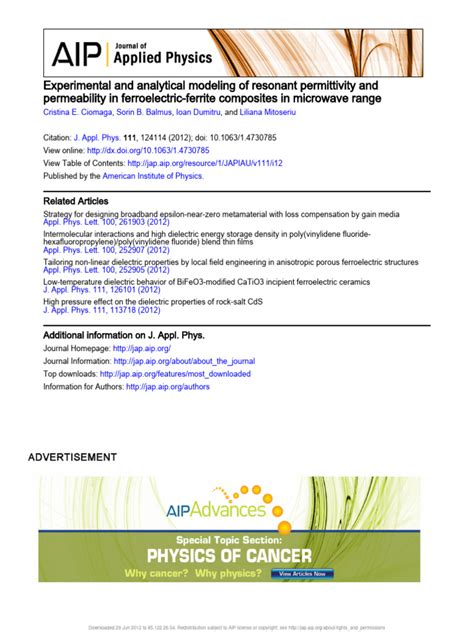 Experimental And Analytical Modeling Of Rezontant Permittivity In Feroel Ferrite Composite In Mw