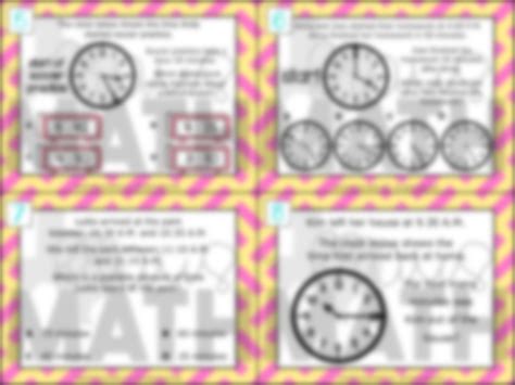 3 7c Intervals Of Time Staar Test Prep Task Cards Kraus Math
