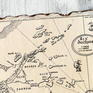 Six Duchies Map Print Realm Of The Elderlings Fantasy Art Etsy