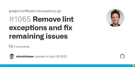 Remove Lint Exceptions And Fix Remaining Issues Issue Google Certificate Transparency