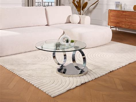 Table basse avec plateaux pivotants JOLINE Verre trempé