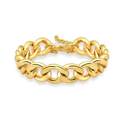 12mm Lola Cuban Link Gold Plated Chain Bracelet Vine And Valley Jewelry