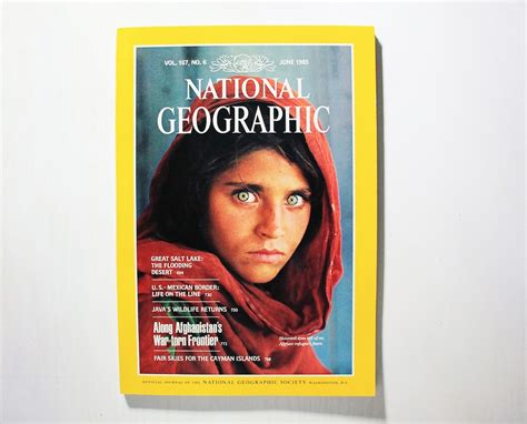 June 1985 National Geographic Magazine Afghan Girl Cover Volume 167