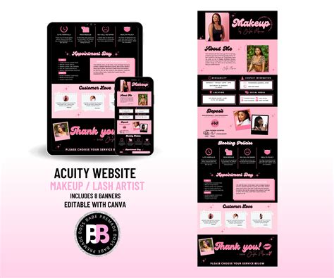 Acuity Website Makeup Artist Lash Artist Lash Tech Banner Etsy