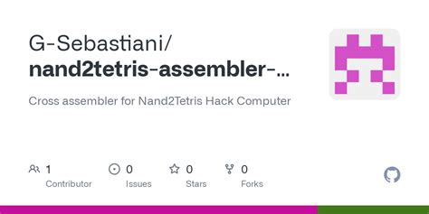 GitHub G Sebastiani Nand2tetris Assembler Awk Cross Assembler For