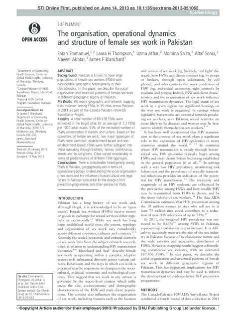 Pdf The Organisation Operational Dynamics And Structure Of Female