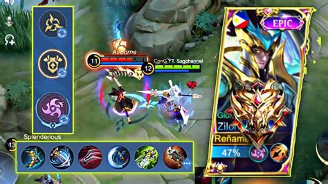 ZILONG HACK DAMAGE FULL BUILD AND EMBLEM SET UP Mlbb Ssgchannel YouTube