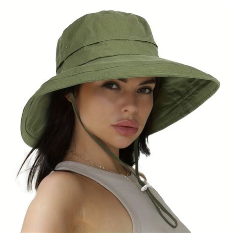Womens Wide Brim Sun Visor Hat With Uv Protection For Beach And