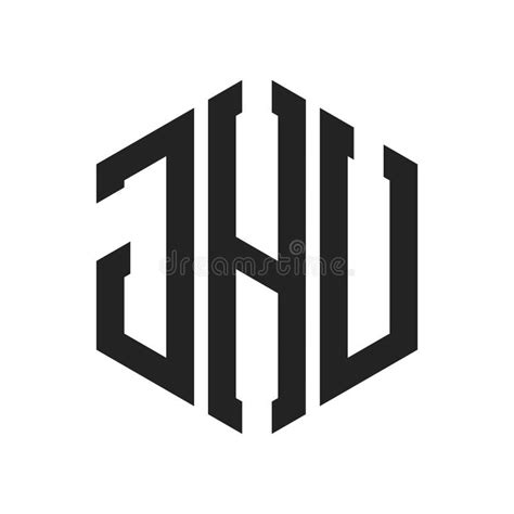Jhu Logo Design Initial Letter Jhu Monogram Logo Using Hexagon Shape