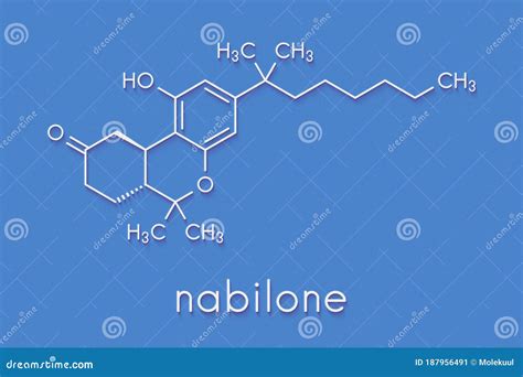 Nabilone Antiemetic Drug Molecule Analog Of Cannabis Compound Thc