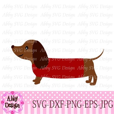 Dachshund Cut File Epspngdxf And Svg File For The Cutting Etsy